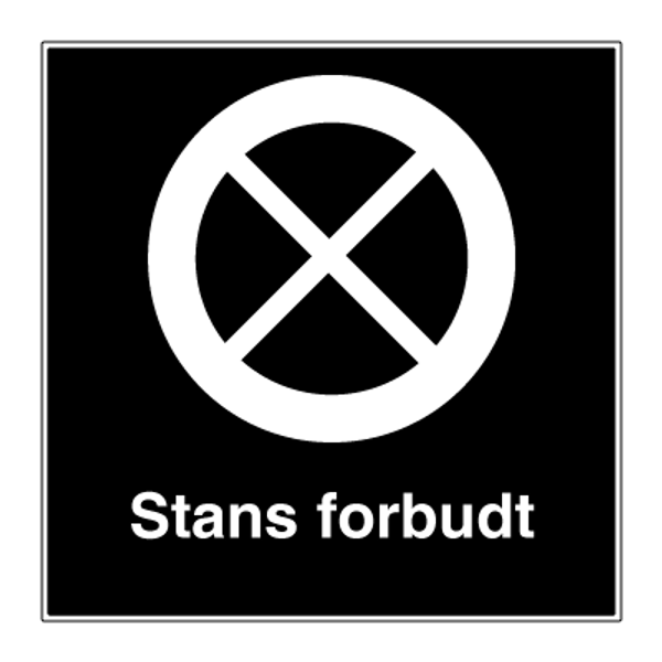 Privatrettslig forbudsskilt - forbudt for motorvogn - MERKEFABRIKKEN.NO