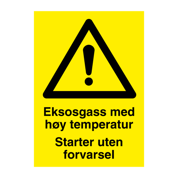 HMS varsel- og fareskilt med symboler og tekst - MERKEFABRIKKEN.NO